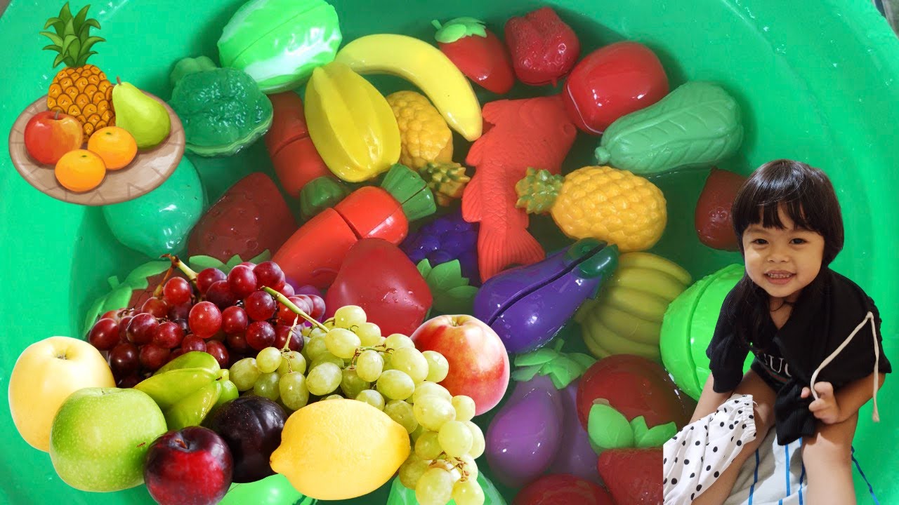 MAINAN BUAH BUAHAN DAN SAYURAN, PISANG APEL ANGGUR NANAS STRAWBERRY ...