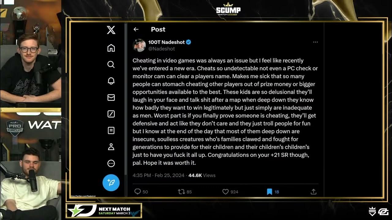Scump and Methodz Laughing at Nadeshot Tweet Calling out Cheaters! 🤣 ...