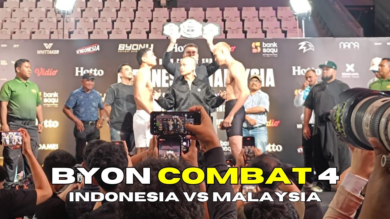 Tarung INDONESIA vs Malaysia BYON Combat 4 di JAKARTA, Ada Abangnya Puji - YouTube