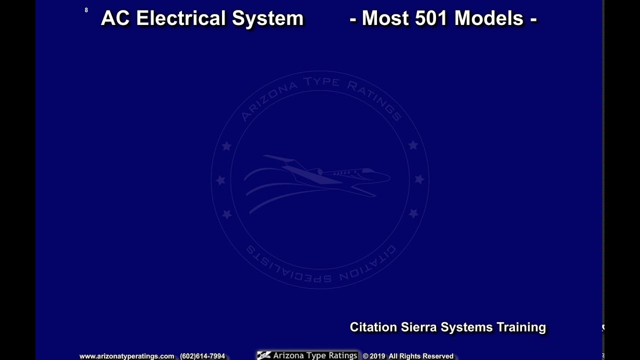 Cessna Citation Systems Training (Citation Sierra - AC Electrical ...