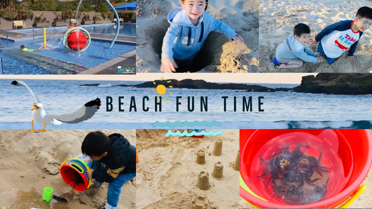 Beach Fun Time | Trapping The Crabs | Playing Sand | Summer Playtime ...