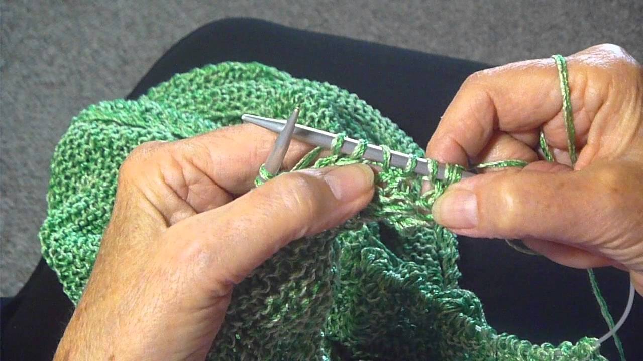 KNIT EYELET EDGING - YouTube