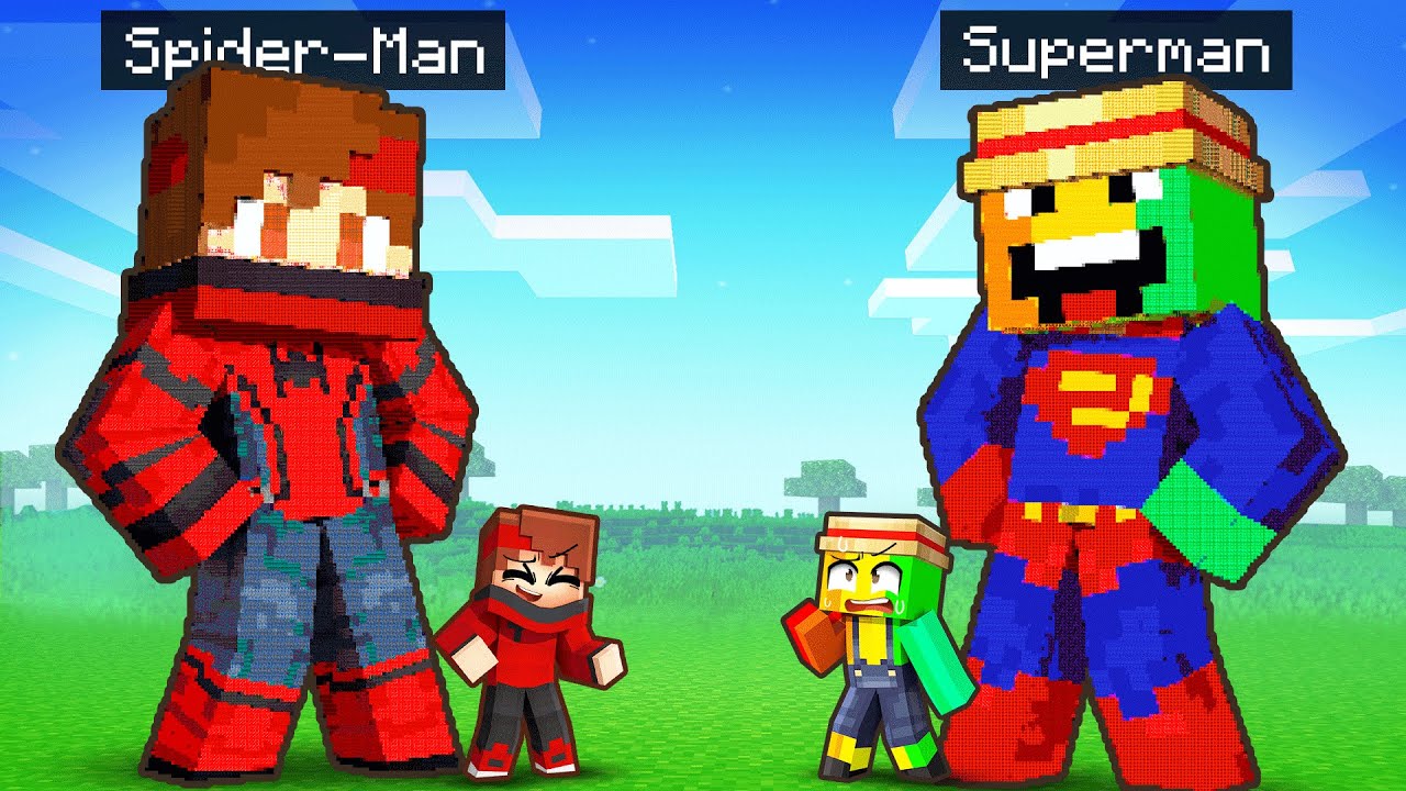 Construire DES STATUES GÉANTES en SUPER-HEROS sur Minecraft ! - YouTube