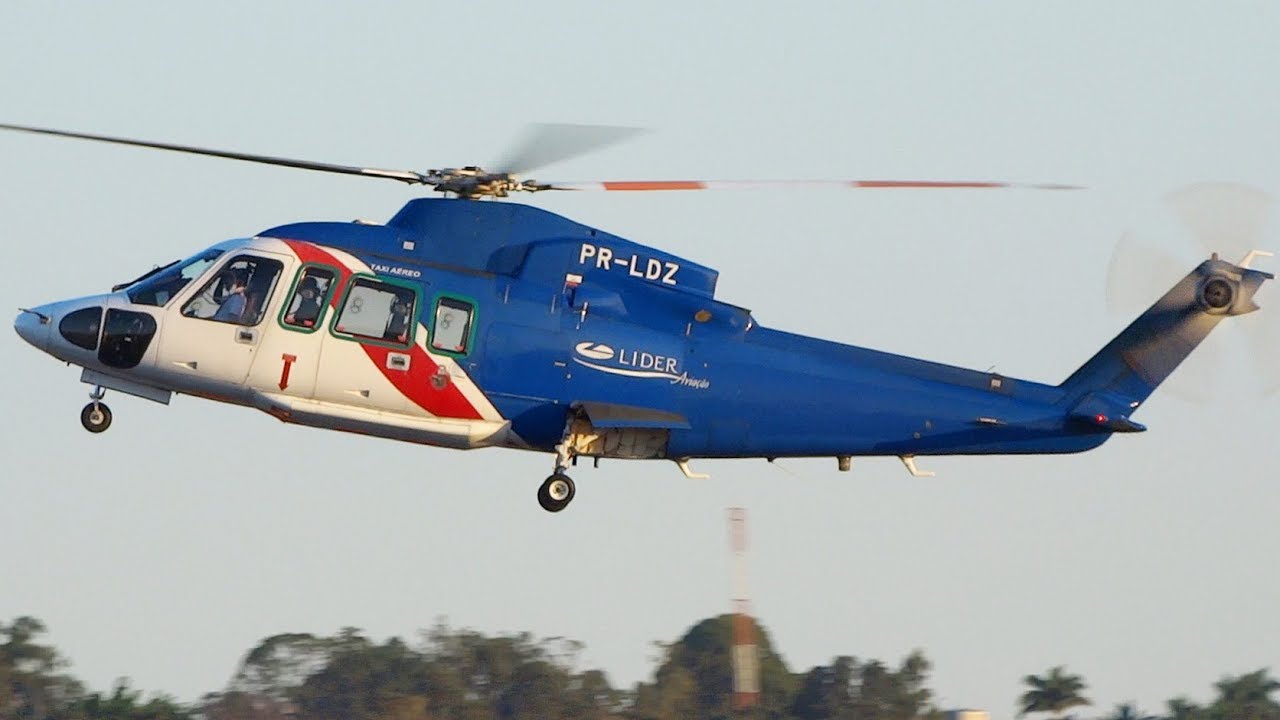 Helicopter Sikorsky S 76 C Landing Video - YouTube