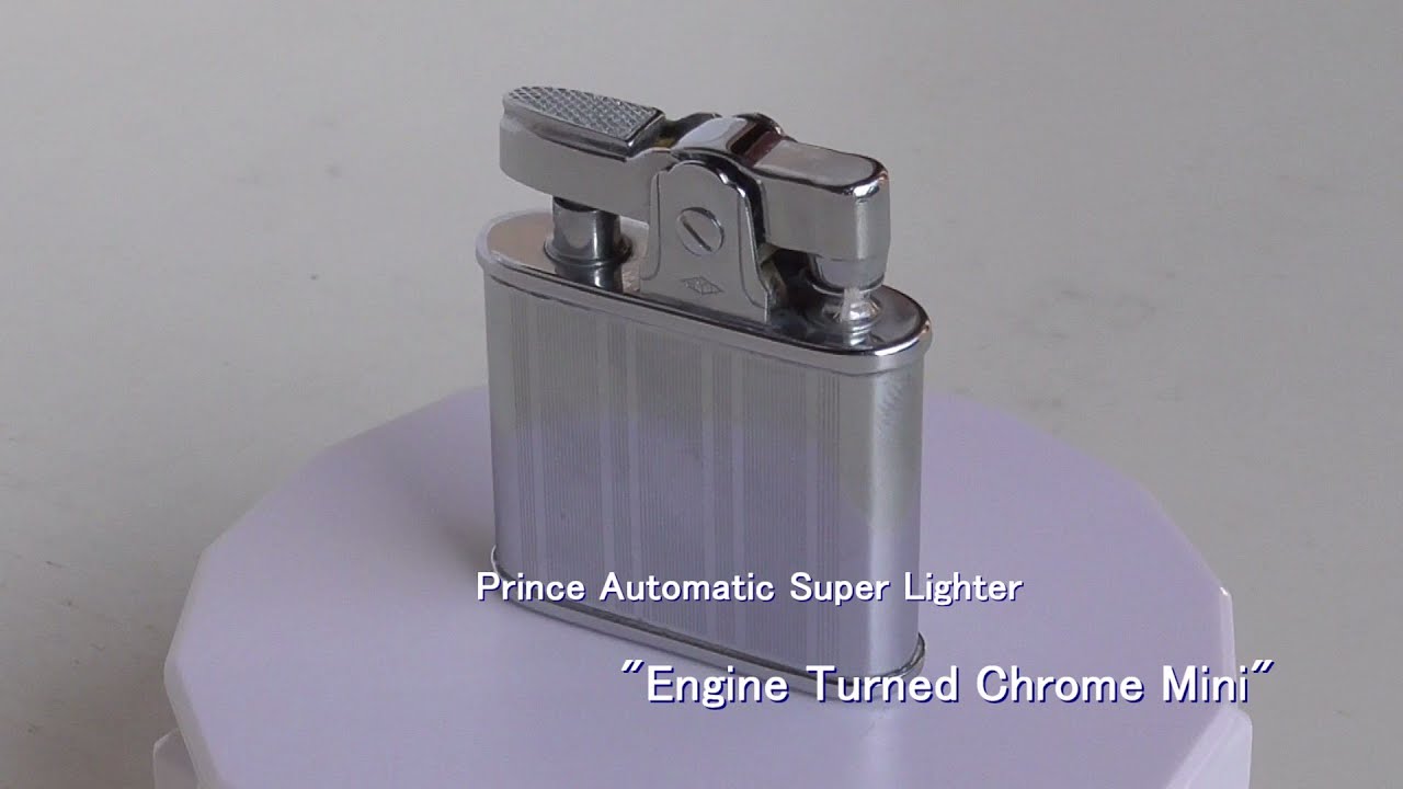 [ Lighters ] Prince #12 Automatic Super Lighter "Engine Turned Chrome ...
