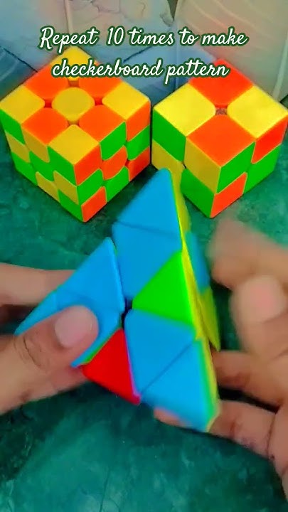 How to make checkerboard pattern in pyraminx🔥😎#shortsfeed#shortvideo#subscribe#shorts# ...