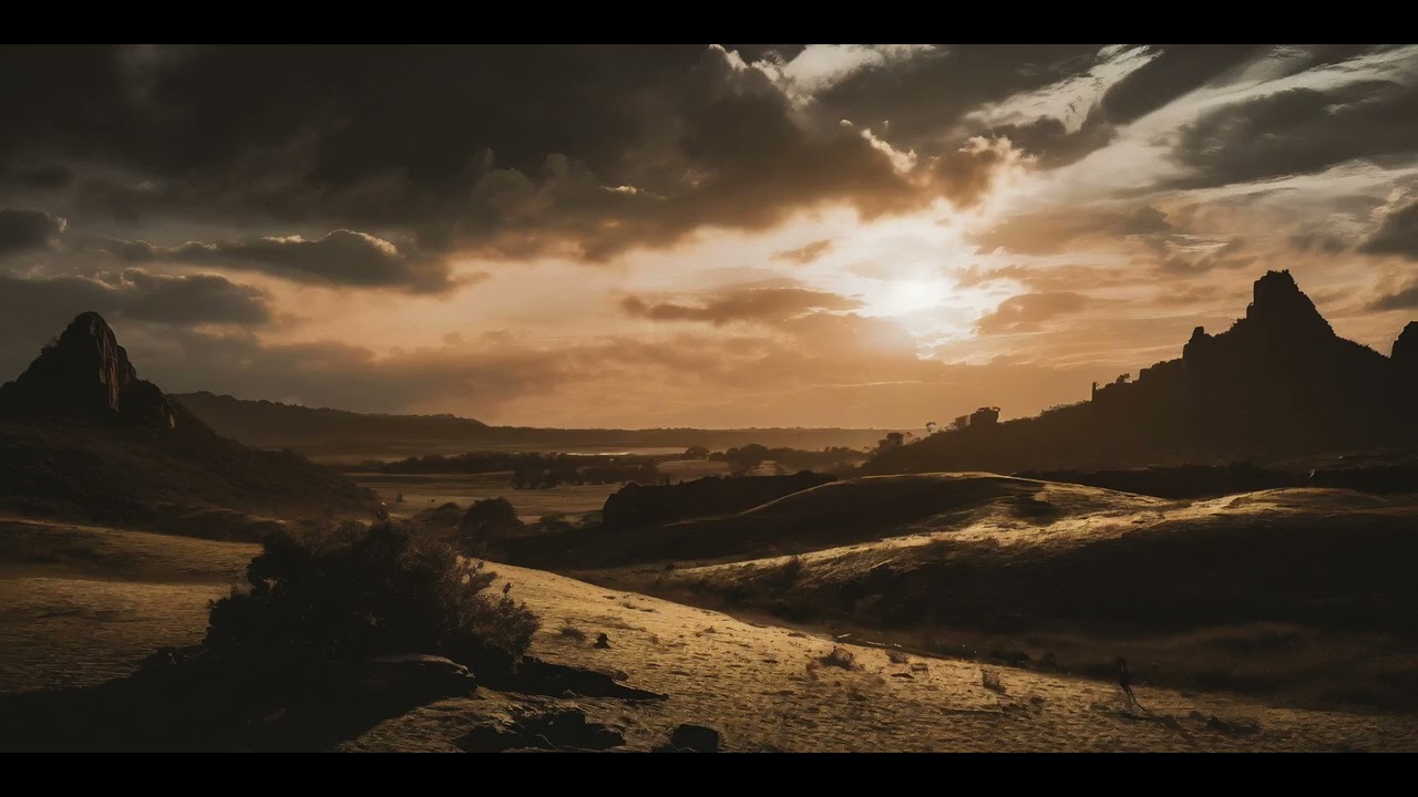 Golden Hour - Post Apocalyptic Ambience - Desert Calm Wind Ambience ...