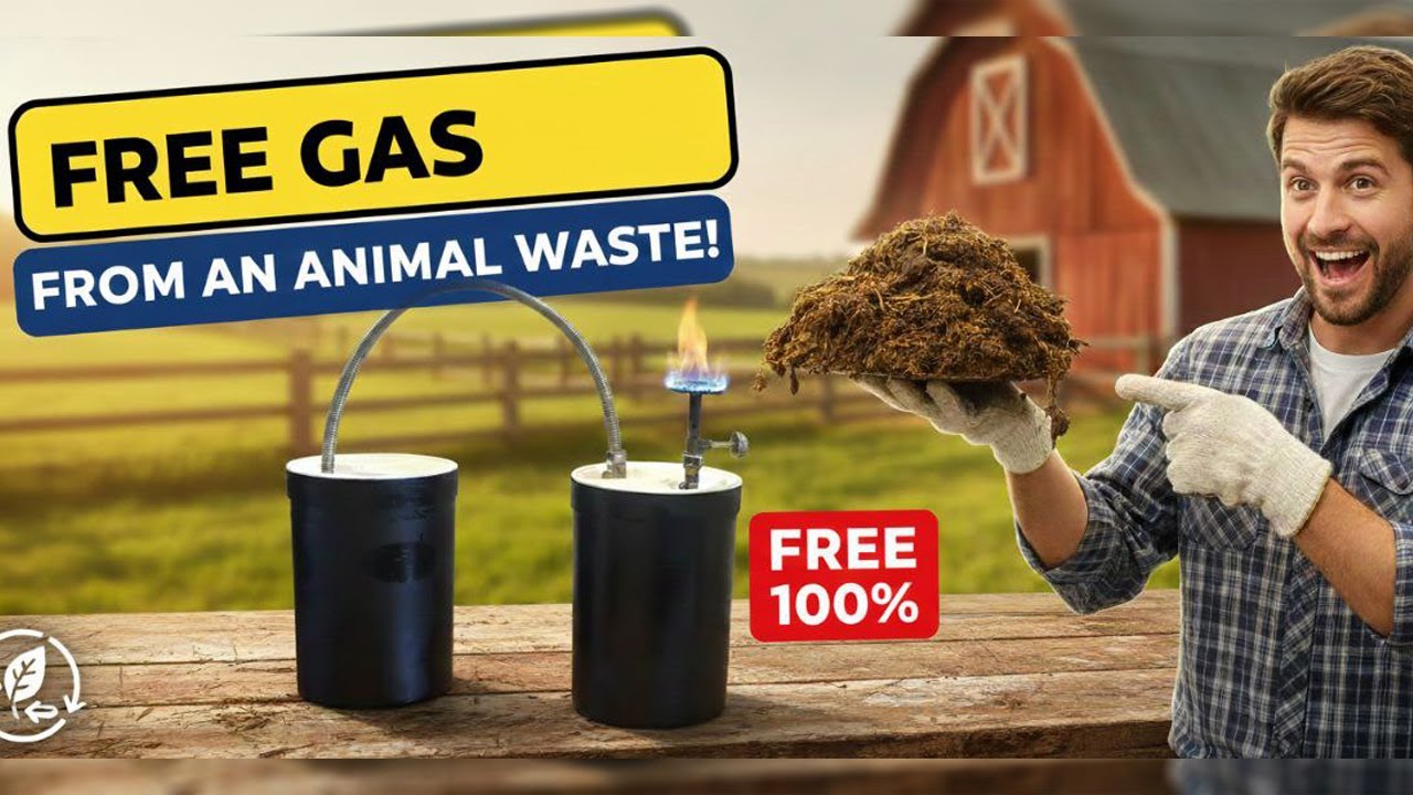 🔥 100% FREE! | How to Produce Methane Gas (Biogas) at Home? Project ...