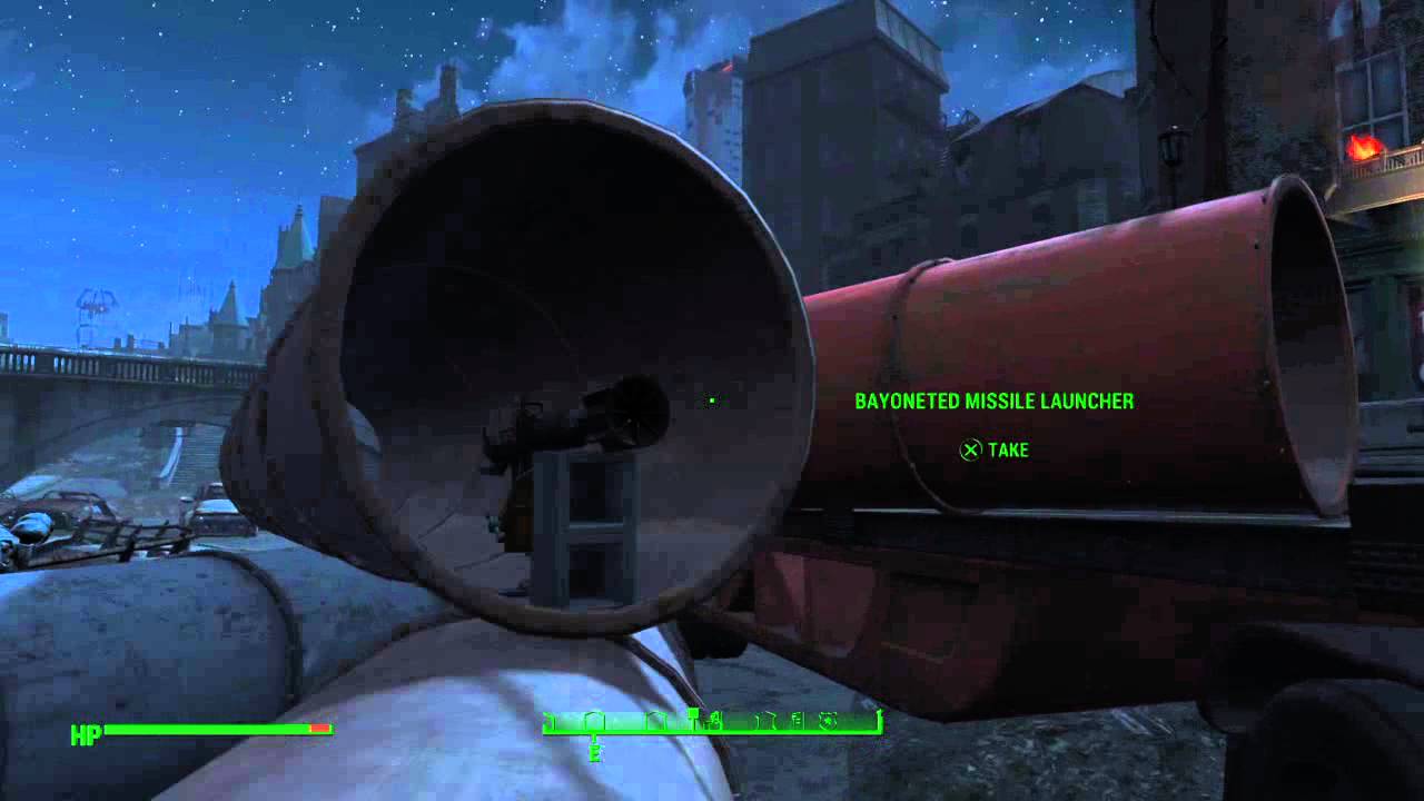 Fallout 4 bayonet missle launcher - YouTube