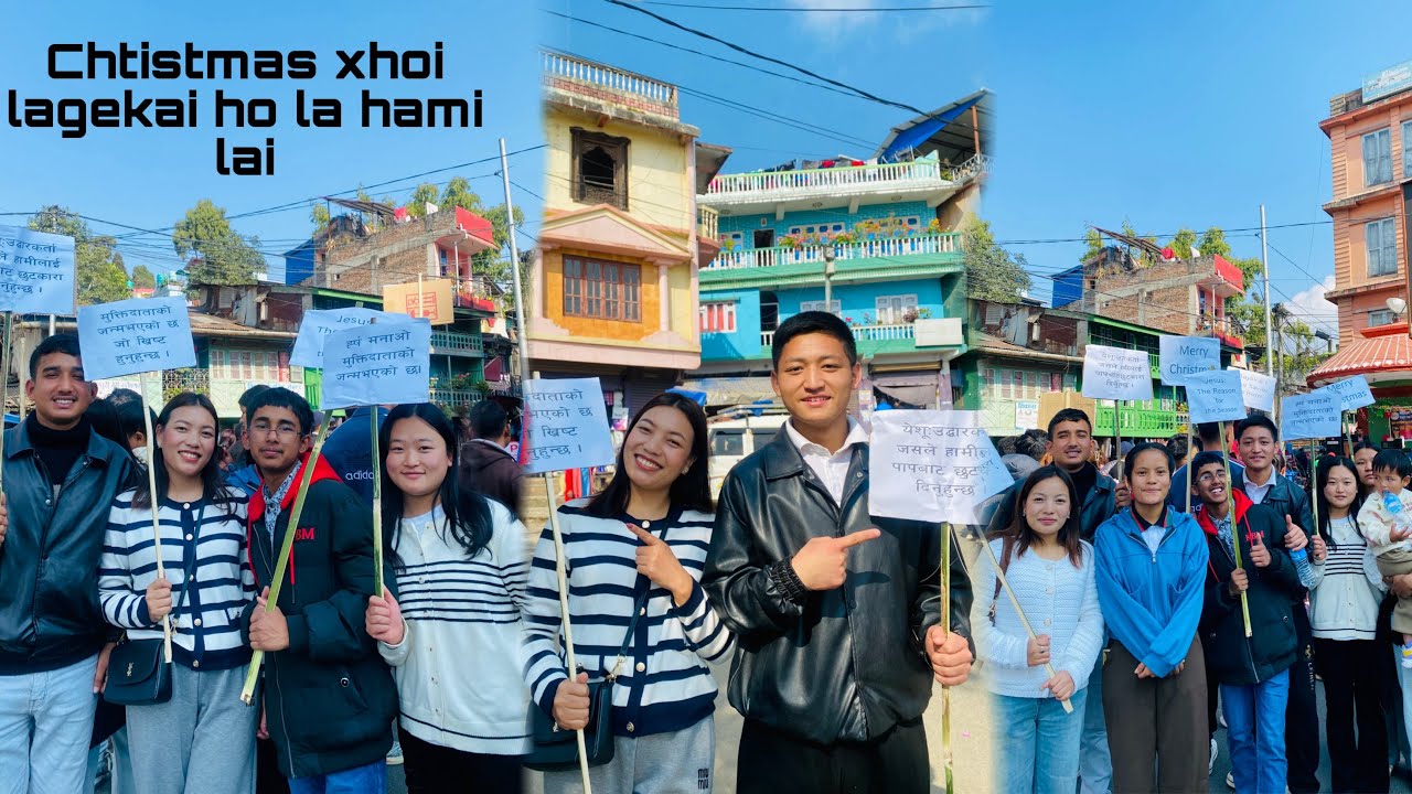ILAM CHOWK BAZAR MA CHRISTMAS CELEBRATION🎄🧑‍🎄/VAI GARUKO PALAM KHATRA🤭😆 ...