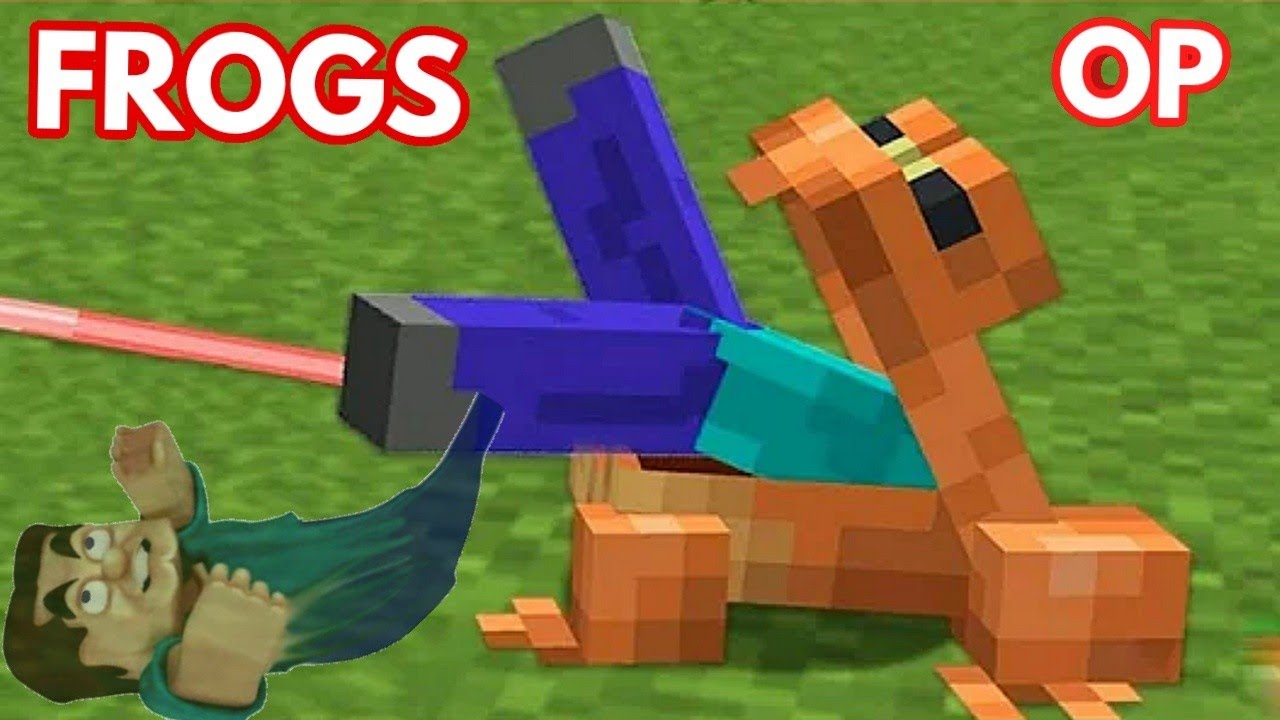 MINECRAFT BUT THIS FROG CAN EAT EVERYTHING FT. CUSTOM OP FROGS - YouTube