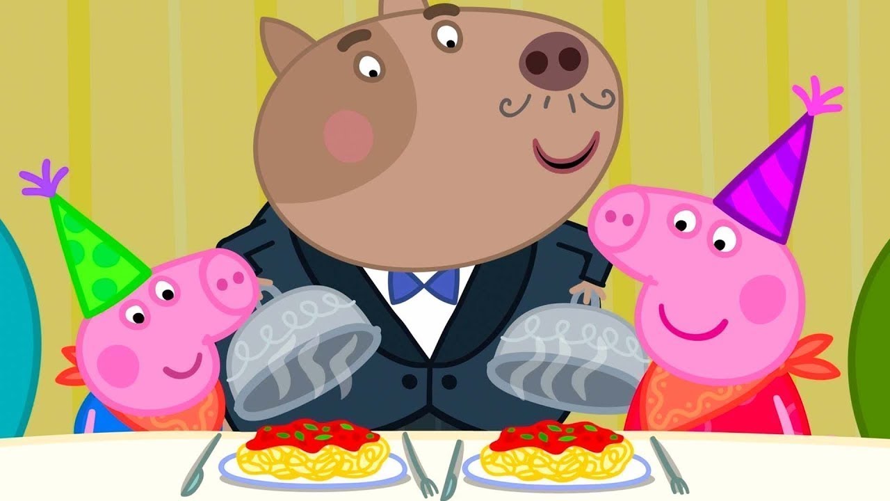 Peppa Pig And George Go For A Birthday Meal | Peppa Pig Official ...