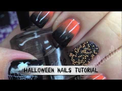 Halloween Nails Tutorial - YouTube