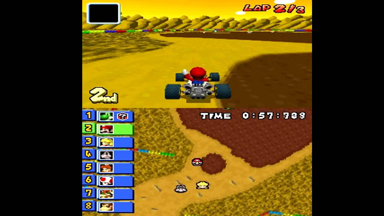 Mario Kart DS (NDS) walkthrough - SNES Choco Island 2 - YouTube