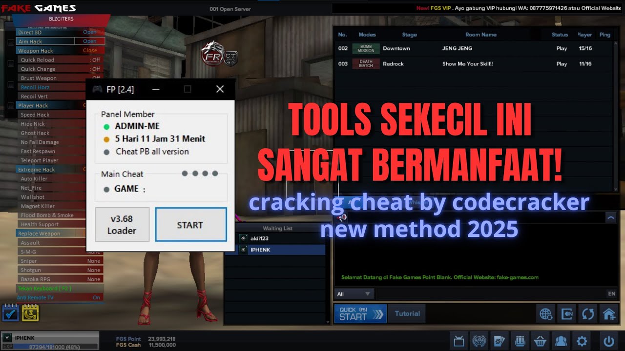 NEW! TRIK INJECT POINTBLANK PAKE CHEAT VVIP TAPI BISA GRATIS? | PRIVATE ...