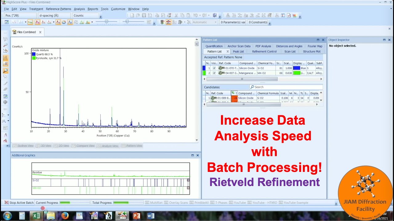 Automatic Batch Processing - Phase Quantification/Rietveld - Save Time with HighScore Plus ...