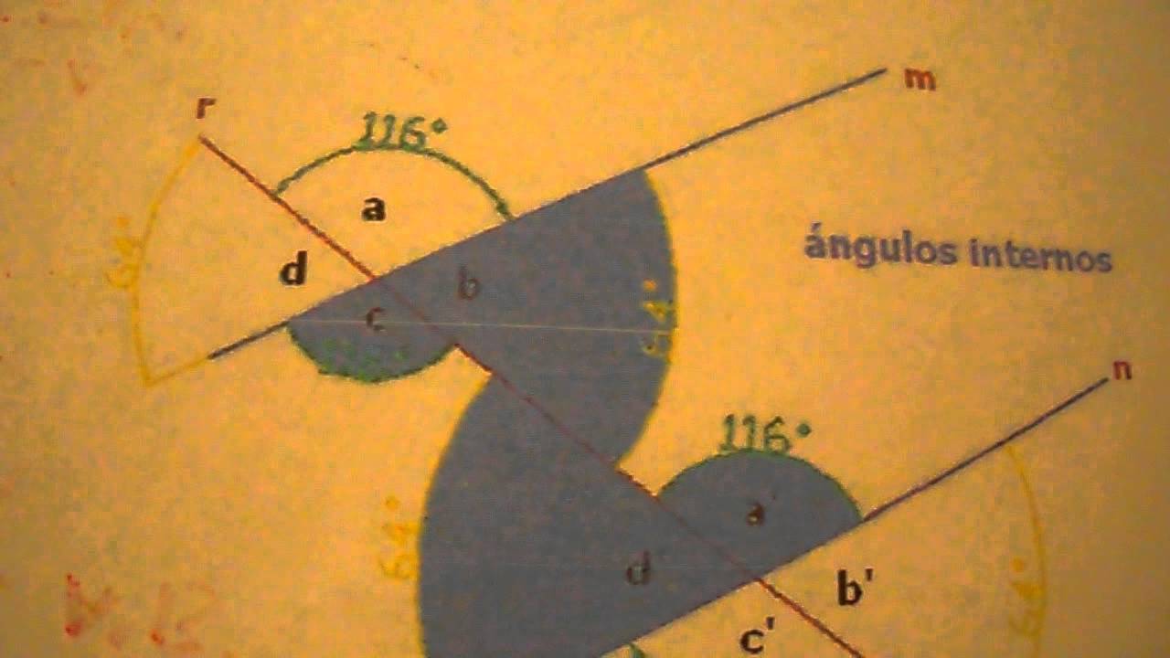 angulos en paralelas y transversales - YouTube