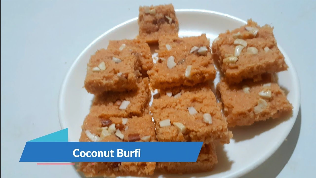 Coconut Burfi Recipe | Burfi Recipe | Coconut Burfi With Jaggery - YouTube