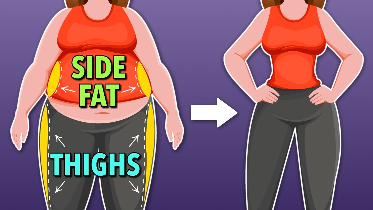 30-Minute Thigh & Side Fat Burning Workout - YouTube