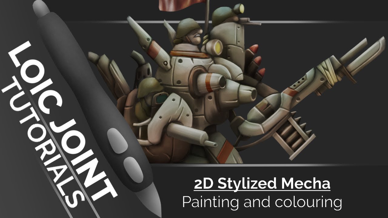 [Tutorial 2D/Krita] Painting Side Scroller Sprite : Mecha - YouTube