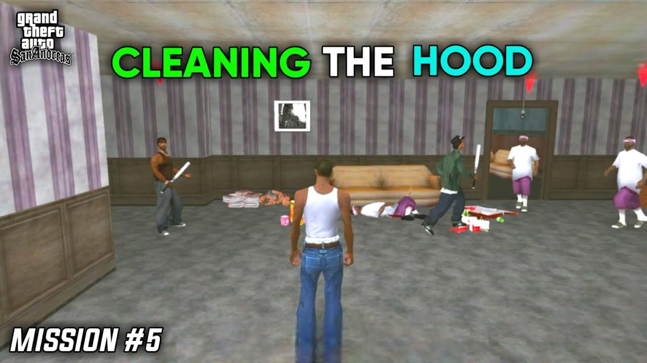 Gta San Andreas - Cleaning The Hood Walkthrough Gameplay | Mission #5 ...