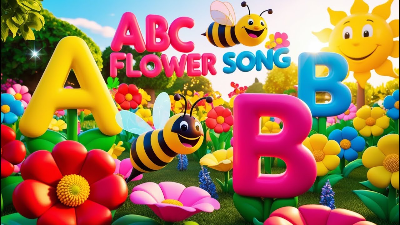 ABC Flower Song 5 Times 🌺 | Learn the Alphabet with Beautiful Flowers ...