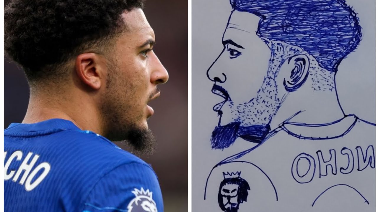 |How to draw Jadon Sancho| #youtubevideos #jadonsancho #goviral # ...