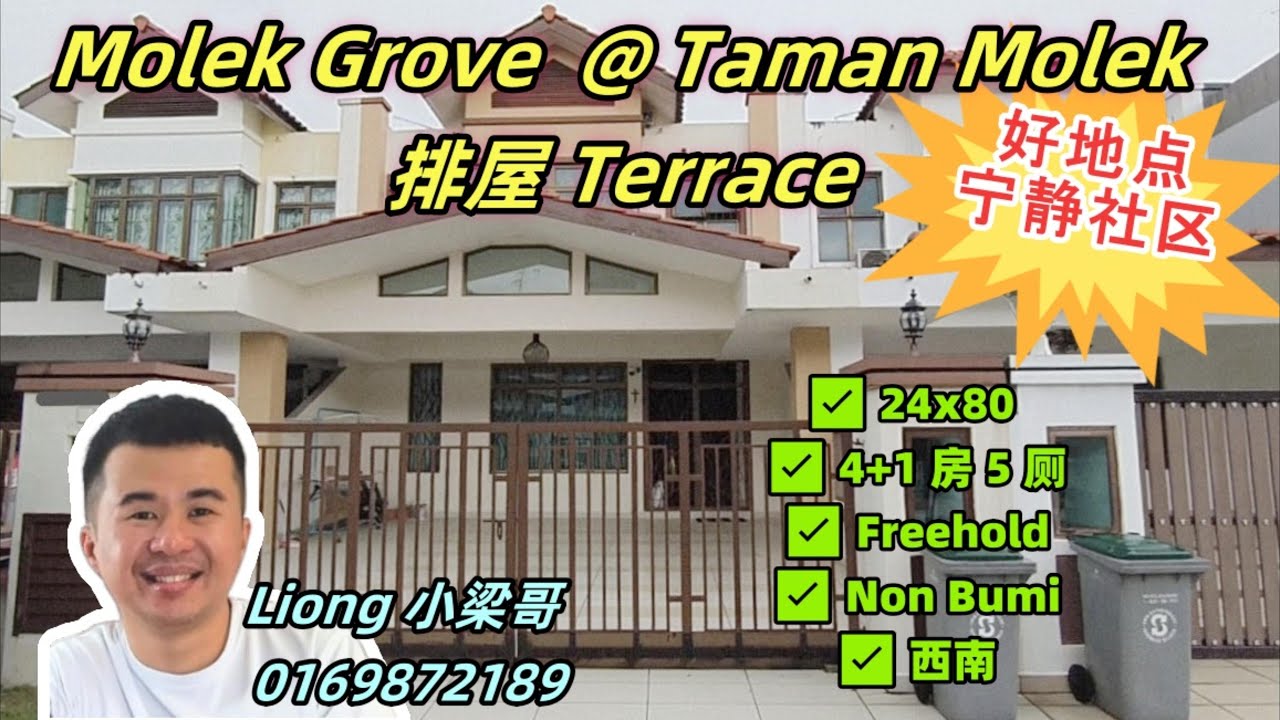 Taman Molek, Molek Grove 大款双层排楼 宁静社区 高档环境 - YouTube