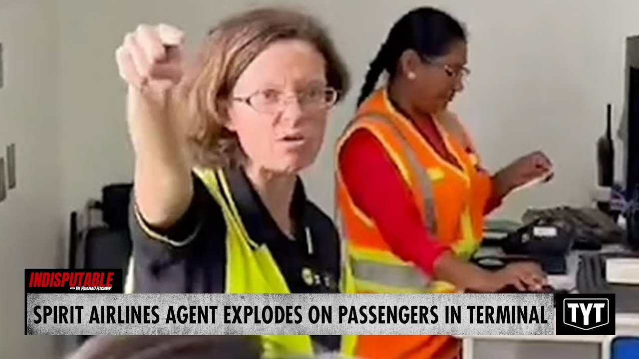 WATCH: Fed Up Spirit Agent ERUPTS On Passengers In Terminal - YouTube