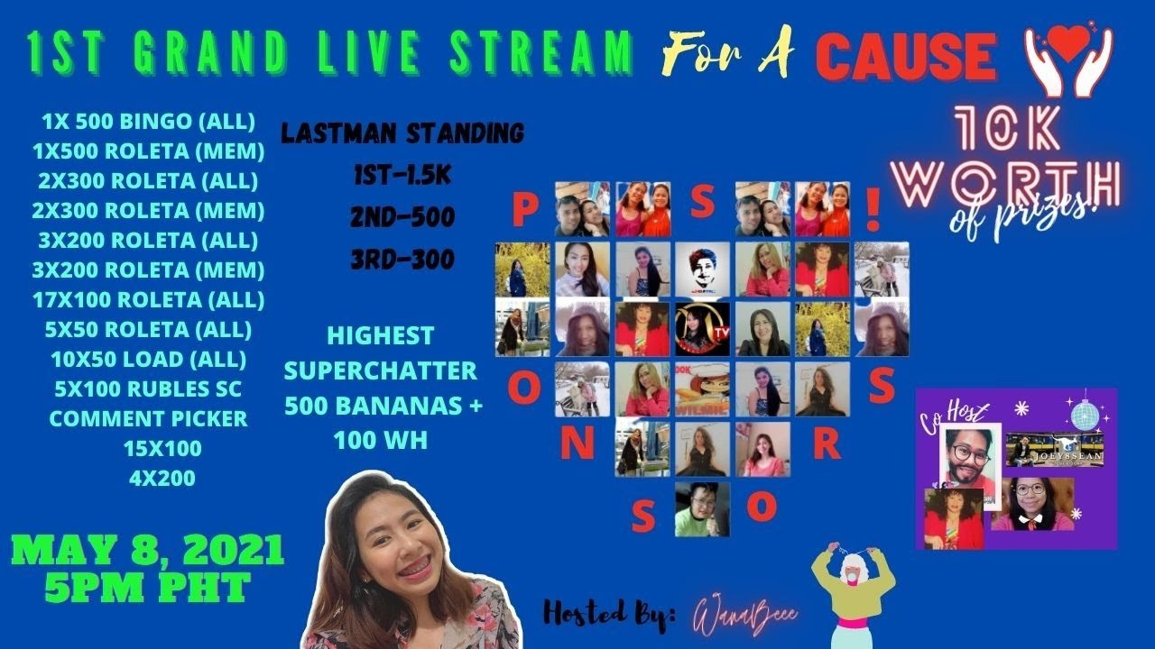 1ST GRAND LIVE STREAM FOR A CAUSE JOIN AND WIN WORTH 10K OF PRIZES ...