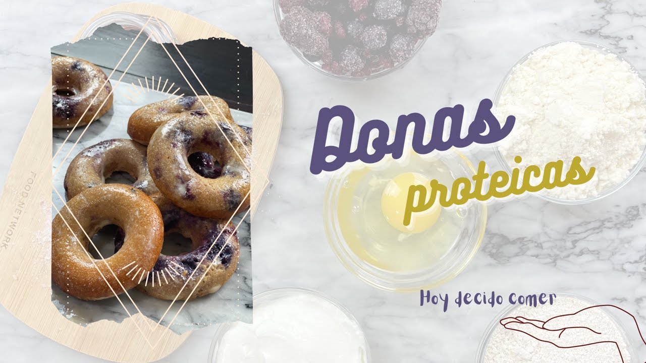Donas proteicas de moras | deliciosa opción horneada - YouTube