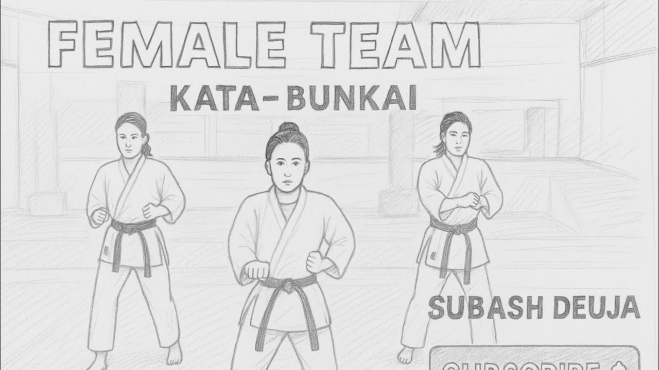 Female Team Kata_Bunkai Nepal #police Team - YouTube