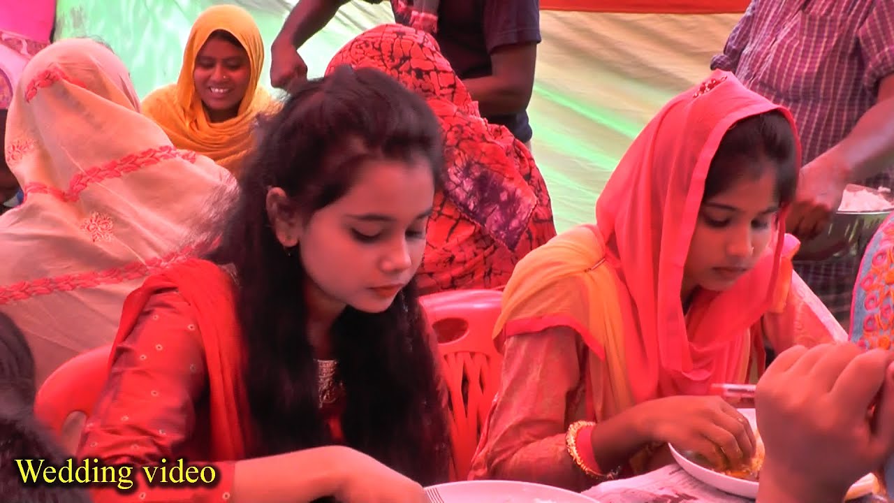 Bangladeshi culture । বিয়েতে খাওয়া । Village Wedding Food ...