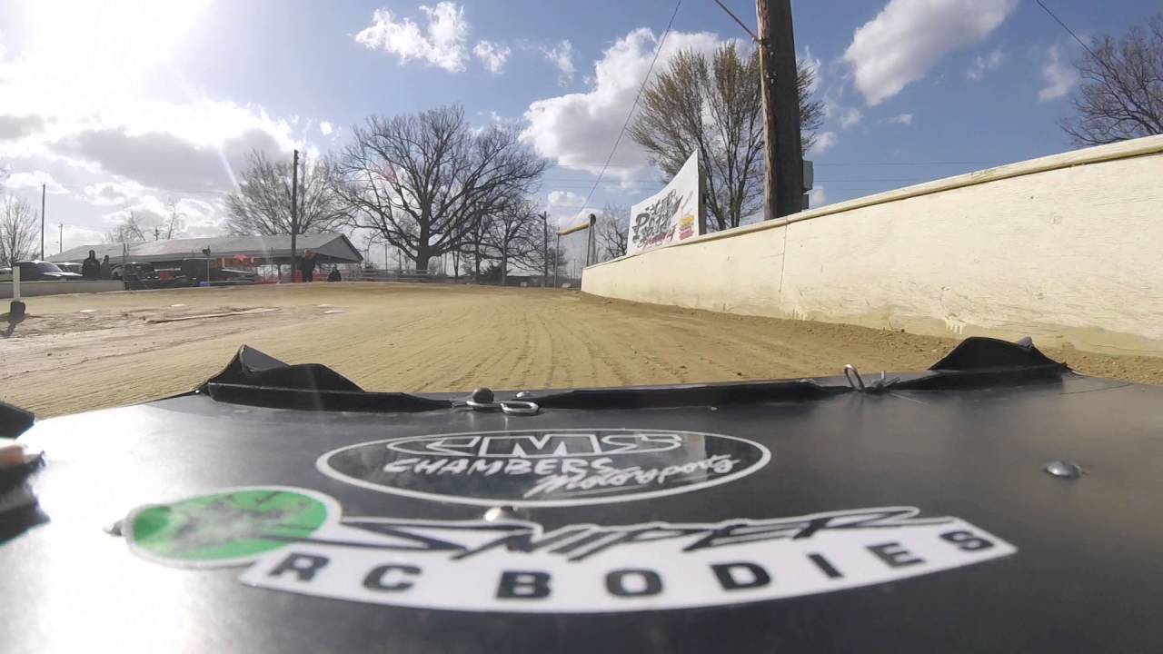 RC in-car cam. North Vernon City Park Speedway Heat race win - YouTube