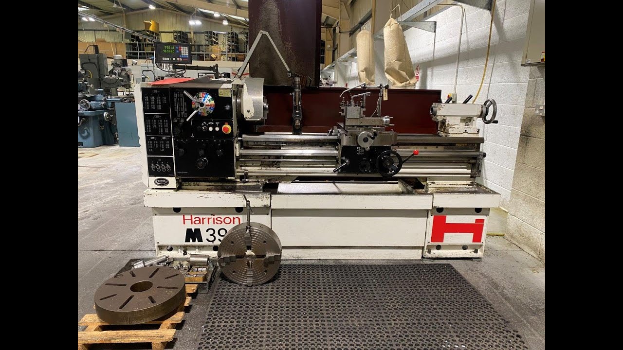 Harrison M390 Gap Bed Centre Lathe 2004 - YouTube