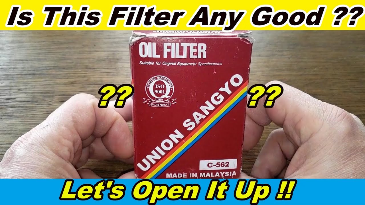 Union Sangyo C562 Oil Filter Cut Open - YouTube