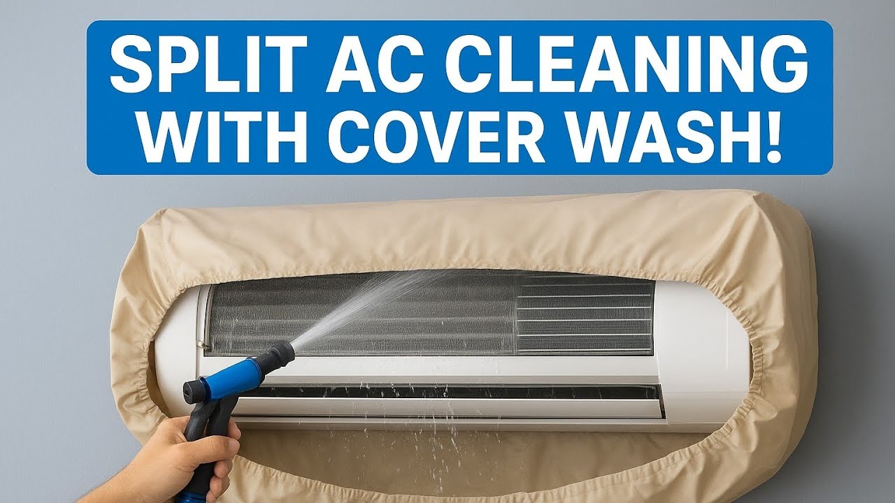 Spilit AC general service with foam, cover plus jet pressure wash at ...