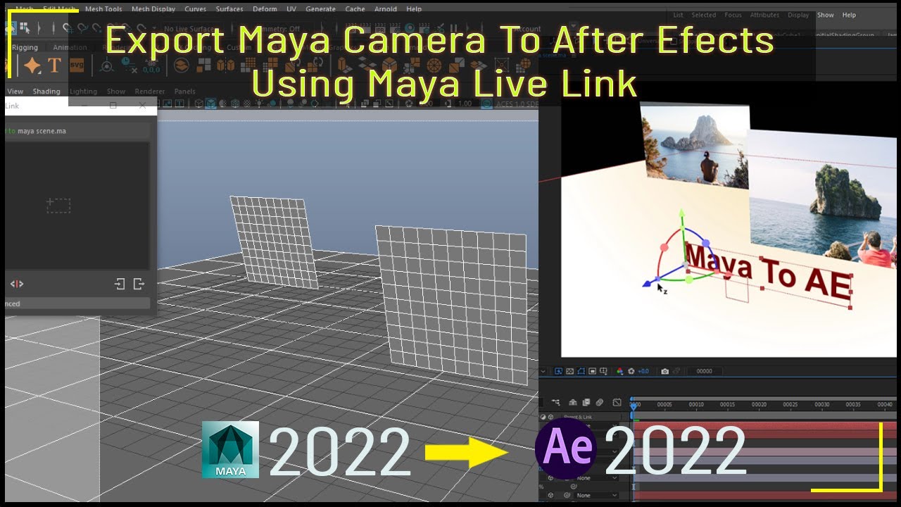 Export Maya Camera To After Effects Using Maya Live Link Maya To Export Maya Camera To After Effects Using Maya Live Link Maya To