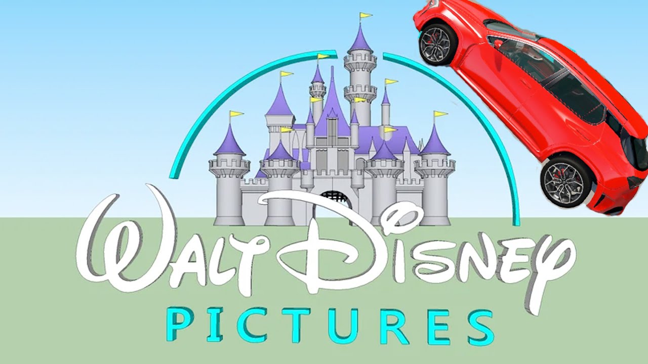 Car Fly Through Walt Disney Logo - Beamng Drive - YouTube