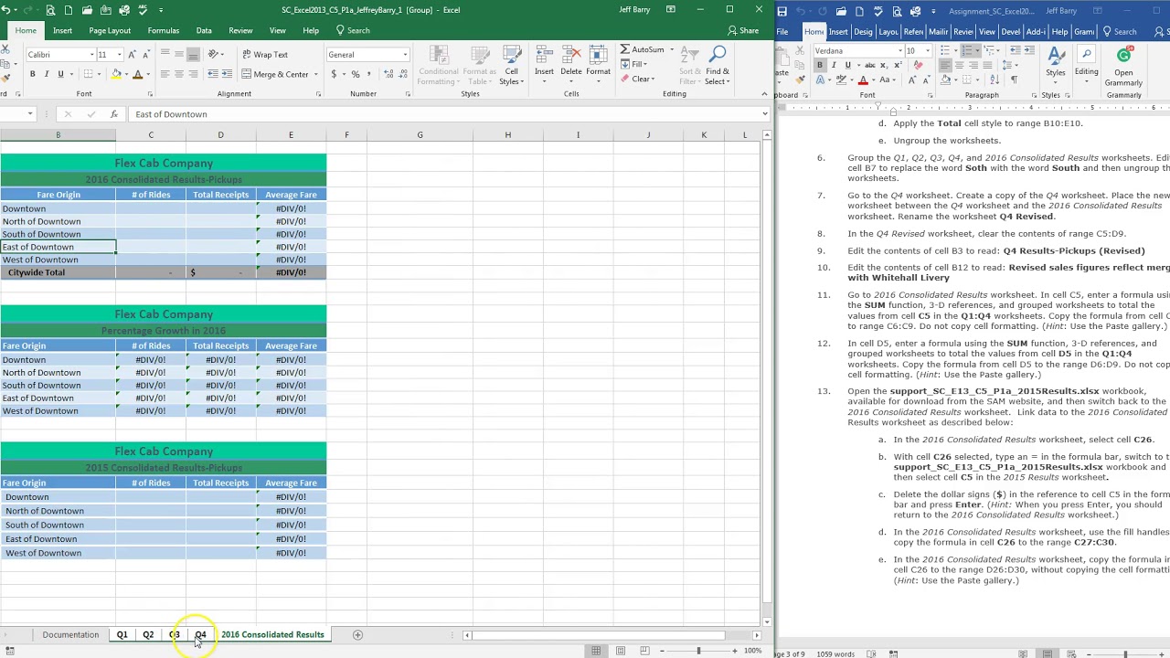 Chapter 5 SAM Project 1a - YouTube