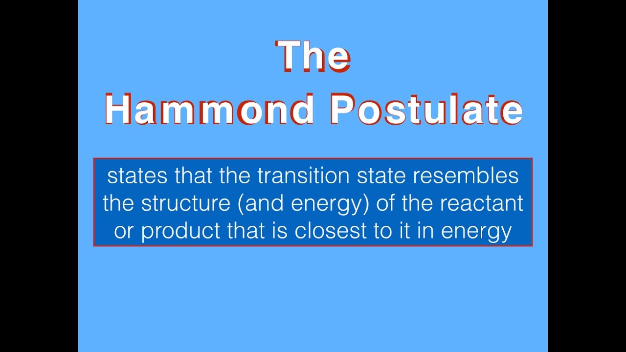 Hammond Postulate - YouTube
