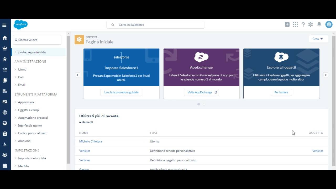 Come creare Menu di Navigazione Salesforce - YouTube