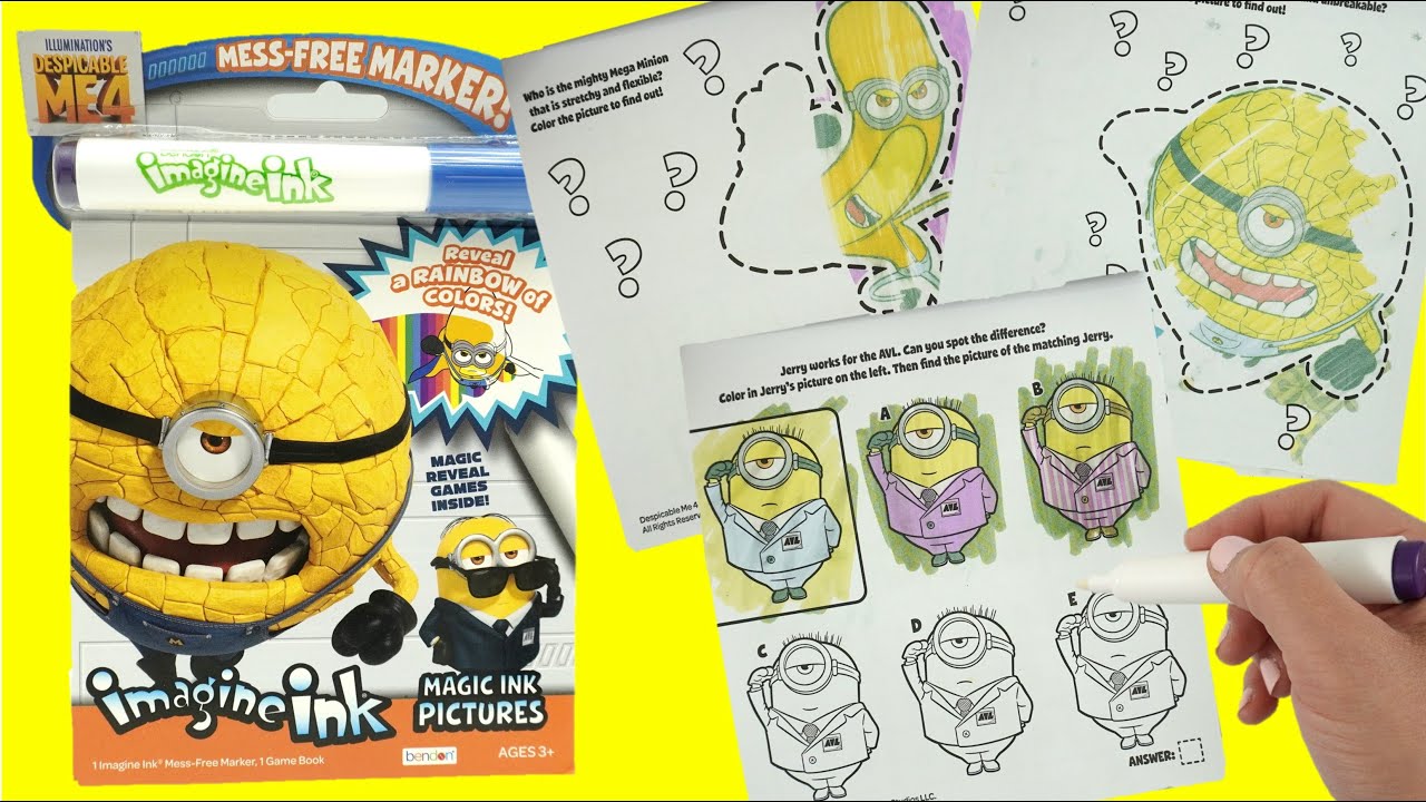 Despicable Me 4 Imagine Ink Minions Activity Set - YouTube