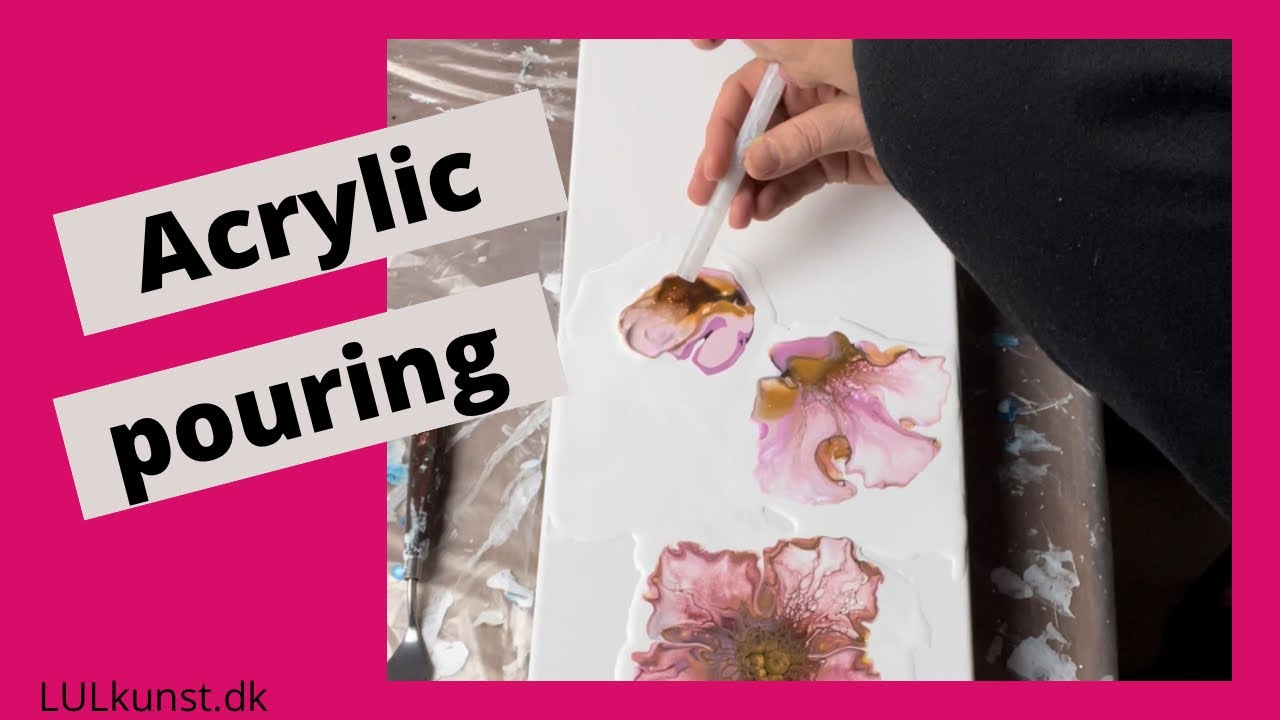 #114 Pouring a flower bouquet / Liquid art / acrylic pouring - YouTube