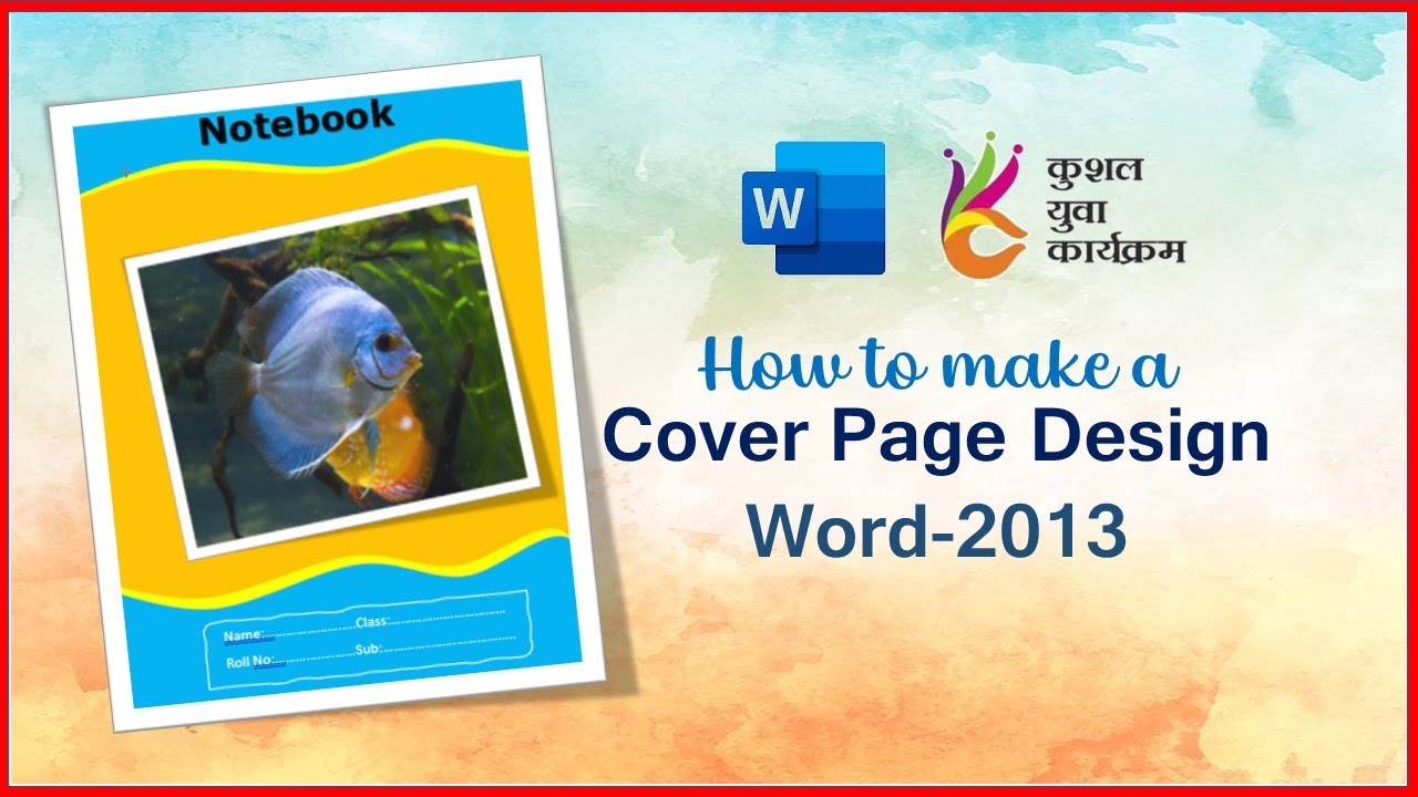 cover Page Design in MS Word 2013. - YouTube