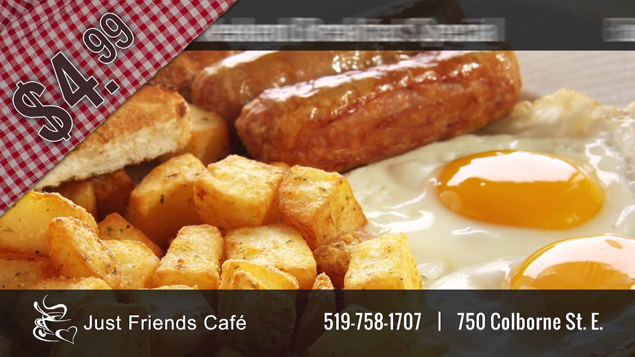 Just Friends Cafe - Breakfast - Brantford - 3-1744 Dec2015 - YouTube
