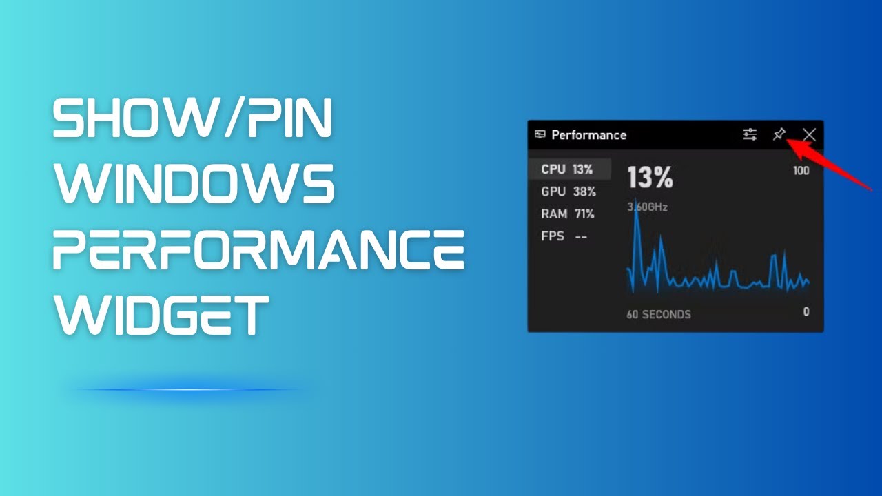 How to Show/Pin Windows Performance Widget - YouTube