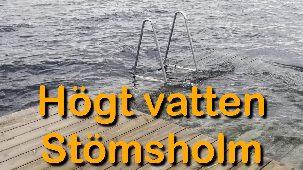 Högvatten i Strömsholm (Storm trycker in vattnet på Orust) - YouTube