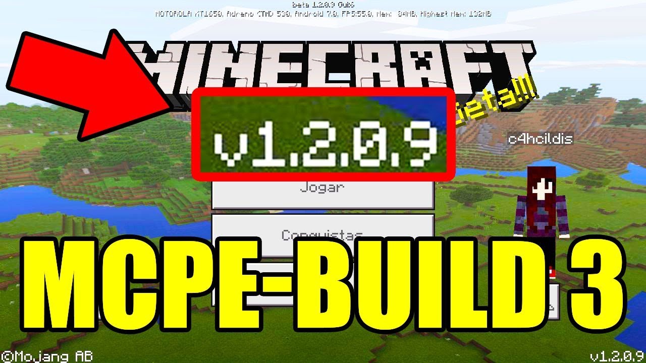 SAIU! NOVA ATUALIZAÇÃO MINECRAFT POCKET EDITION 1.2 BUILD 3 (MINECRAFT ...