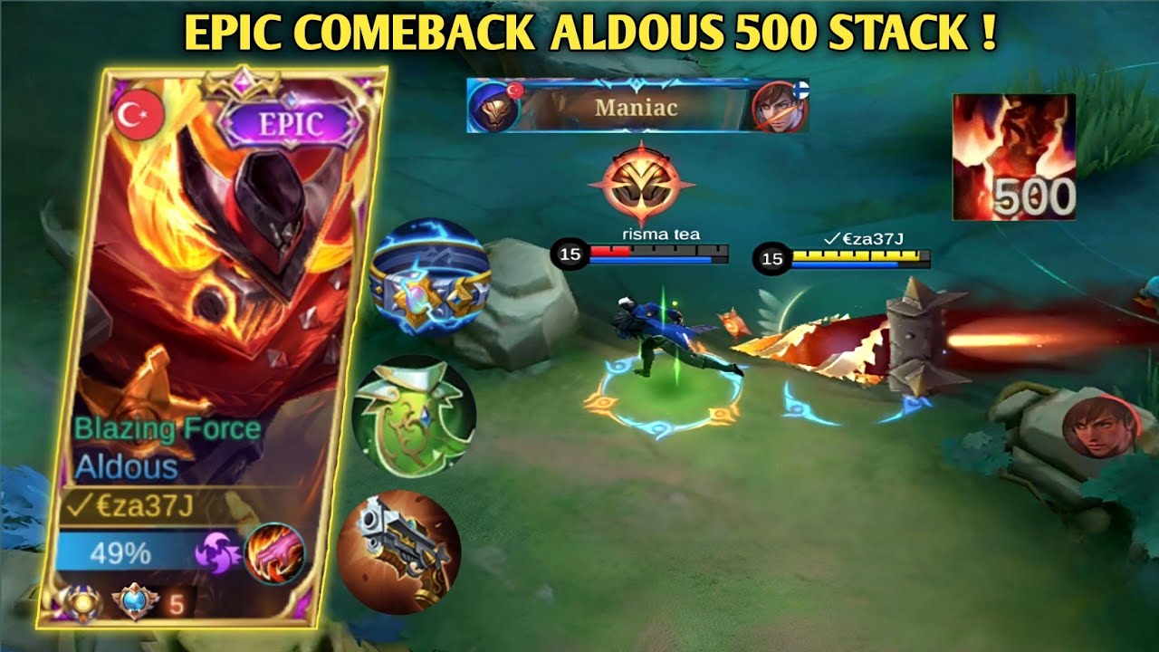 EPIC COMEBACK ALDOUS 500 STACK MELAWAN MUSUH YANG AGGRESSIF ! ALDOUS ...